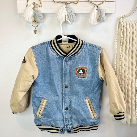 Disney | Jackets & Coats | 4t Vtg Disney Store Varsity Jacket Denim ...